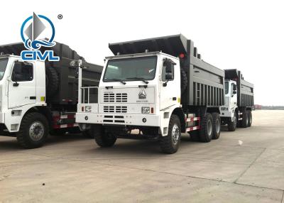 中国 Sinotruk 70T 6x4 Howoのぬれた鉱山の道の大きい石のための頑丈なローディング鉱山のダンプ トラック 販売のため