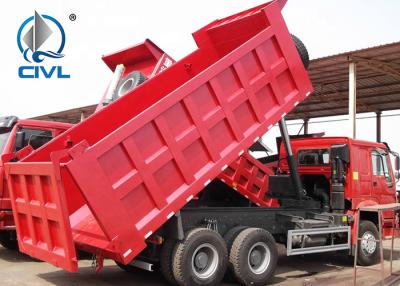 Cina spessore di sollevamento di Hyva dell'autocarro con cassone ribaltabile del ribaltatore di 6 x 4 336hp Sinotruk Howo del fondo e del lato in vendita