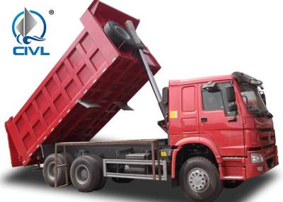 中国 赤い色LHD 6X4のダンプカーのダンプ トラックのユーロ2 336HPエンジンHYVAの前部に持ち上がること 販売のため