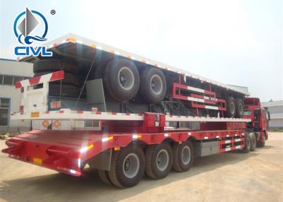 Cina La costruzione di carico di CIVL lavora i rimorchi a macchina a base piatta idraulici dei semi 3 assi 80 tonnellate 17m in vendita