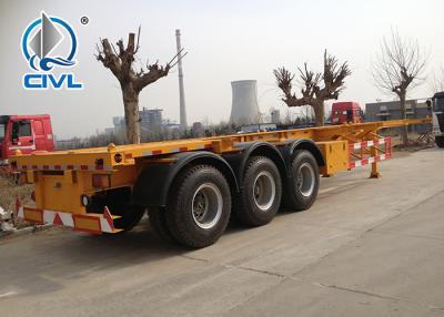 Cina La costruzione di carico di CIVL lavora i rimorchi a macchina a base piatta idraulici dei semi 3 assi 80 tonnellate 17m in vendita