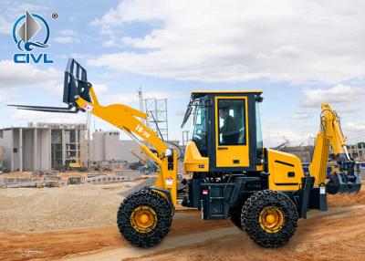Cina Caricatore agricolo dell'escavatore a cucchiaia rovescia di Loader 58kw 10-20 dell'escavatore di Front Digging And Rear Shovel in vendita