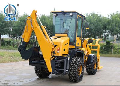 Cina Caricatore agricolo dell'escavatore a cucchiaia rovescia di Loader 58kw 10-20 dell'escavatore di Front Digging And Rear Shovel in vendita