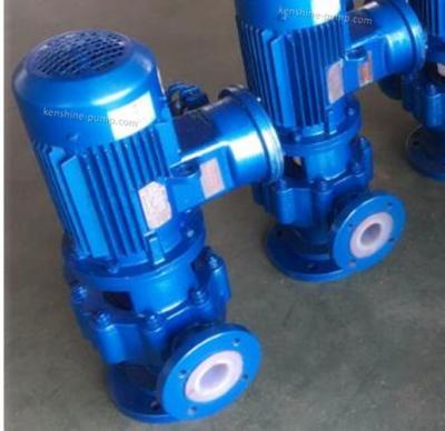 China GDF Vertical pipeline fluorine plastic liner centrifugal corrosion resistant pump for sale