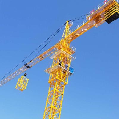 중국 플랫 탑 타워 크레인 60m 지브 친환경 VFD 제어 판매용