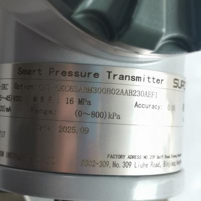 China SUPCON transmitter CXT-SKC6SABM300A02AAB230AE-F1 with a range of 0~800kpa for sale