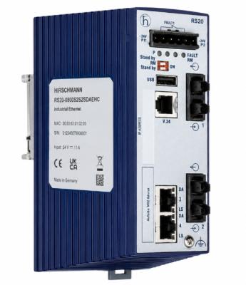 China Hirschmann RS20-0400M2M2SDAEHC Rugged Industrial Network Infrastructure Switch for Control Systems for sale