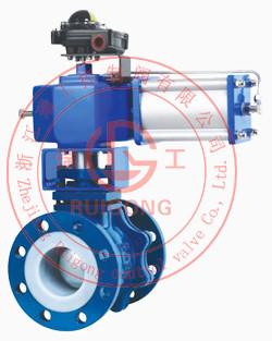 China Rubber Fluorine ZG25 Pneumatic Ball Valve Rubber O Type 150mm for sale