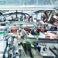 China Stainless Steel Automatic Case Packer Machine Adjustable Speed 1.5KW for sale