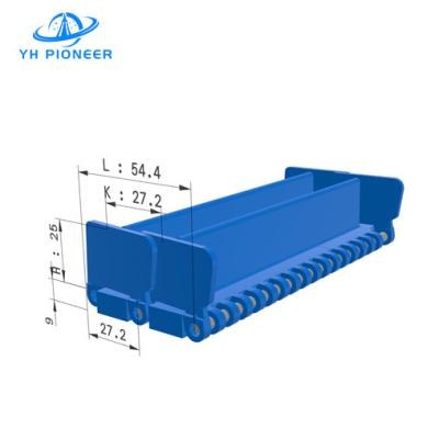 Cinturón modular de parte superior plana de alta estabilidad con pared lateral para el transporte y contención de material robusto