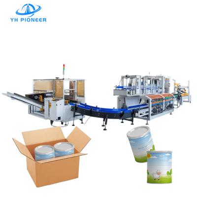 China Full Automatic Milk Powder Tins Carton Packer Machine for Fast and Reliable Packing for sale