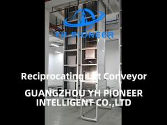 Transportador vertical recíproco eficiente e fiável em aço carbono e aço inoxidável para manuseio de materiais industriais