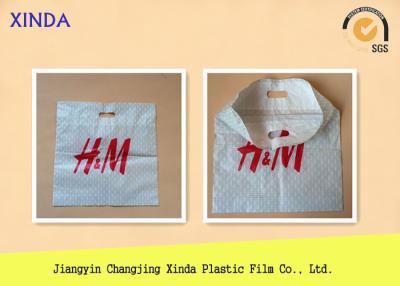 China Top fold die cut heat sealed carrier recycle bags with punch handle no gusset for sale