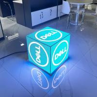China P2.5 LED Window Display Signs 320x320mm Wide Viewing Angle Cube Signage for sale