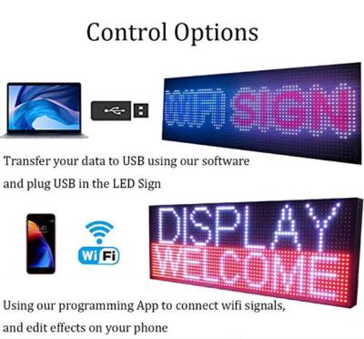 China 16*96cm Outdoor Scrolling LED Sign Display P10 Back Window Led Sign for sale