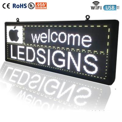 China Full Color Indoor Scrolling LED Text Sign Display 96*384cm With Adjustable Brightness for sale