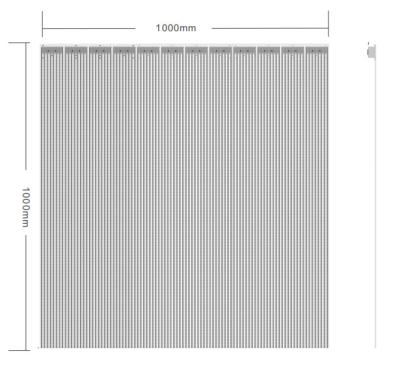 Cina Spessore trasparente di vetro della tenda 72mm di P15 LED per il negozio 4S in vendita