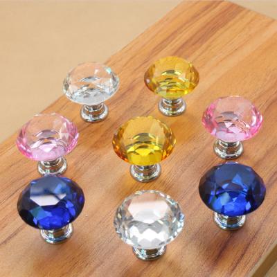 China Crystal Door Knobs Cabinet Pulls Drawer Furniture Handles Hardware for sale