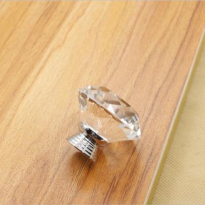 China European Style Drawer Crystal Pulls Cabinet Door Pulls Handles Furniture Konbs for sale