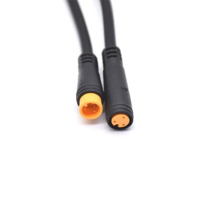 China Electric Bike Waterproof Wire Harness M8 3 Pin Male Female LED Strip for sale