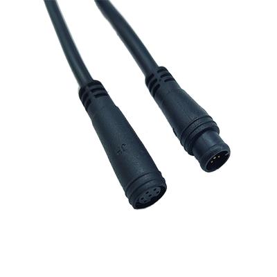 China Copper Conductor Waterproof 6 Pin Wire Harness M8 Busbar Welding Type Straight Head for sale