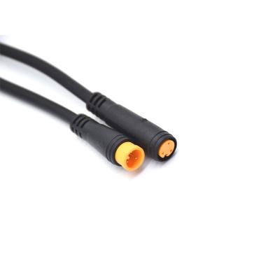 China IP65 M8 Waterproof Connector 3 Pin Electric Bicycle Brake Cable Wire For LED Lighting for sale