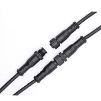 China M12 2 Pin Waterproof Connector Plug Socket Power Cable Copper Contact LED Lighting Devices for sale