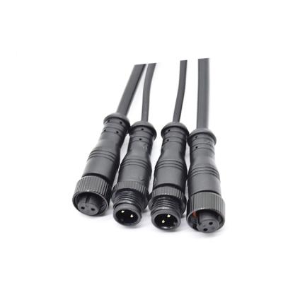 China M12 Waterproof Plug 2P 3P 4P 6P 7P Assembly Cable Automotive Circular Connector Plug for sale