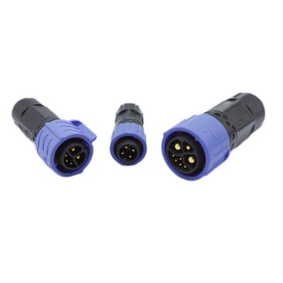 China M20 IP68 Quick Connector Straight Male Female 2 Pin Push Wire Screw Connector for sale