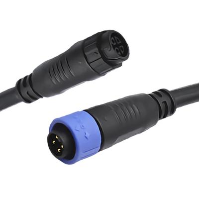China M16 4 Pin Male Plug And Female Socket IP68 Waterproof Quick Lock Connector For Outdoor Lighting for sale