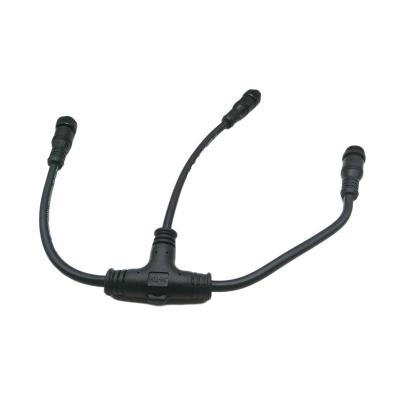 China M16 3 Way T Connector 2 4 Pin Male Female Aviation Plug IP67 IP68 Waterproof Electrical Wire Connector for sale