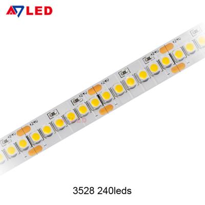 China Adled light high cri dc 24v 240led white smd 3528 flexible light strip led for showcase store for sale