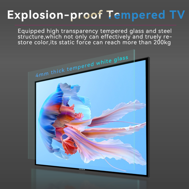 Huixin 32inch Smart TV Bulk OEM/ODM Commercial TVs - Metal Casing & 4mm Tempered Glass A+ LCD Panels