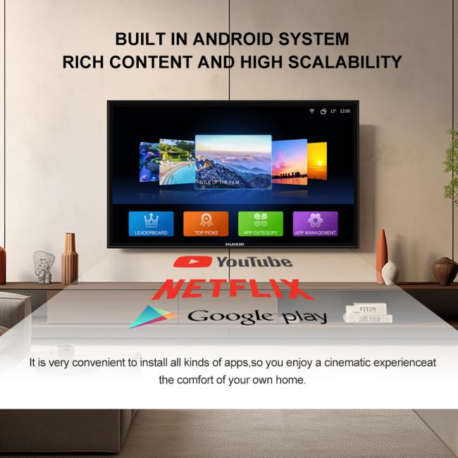 Huixin 32inch Smart TV Bulk OEM/ODM Commercial TVs - Metal Casing & 4mm Tempered Glass A+ LCD Panels