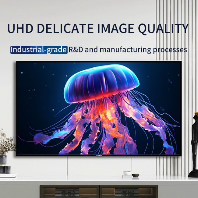 Huixin 32inch Smart TV Bulk OEM/ODM Commercial TVs - Metal Casing & 4mm Tempered Glass A+ LCD Panels
