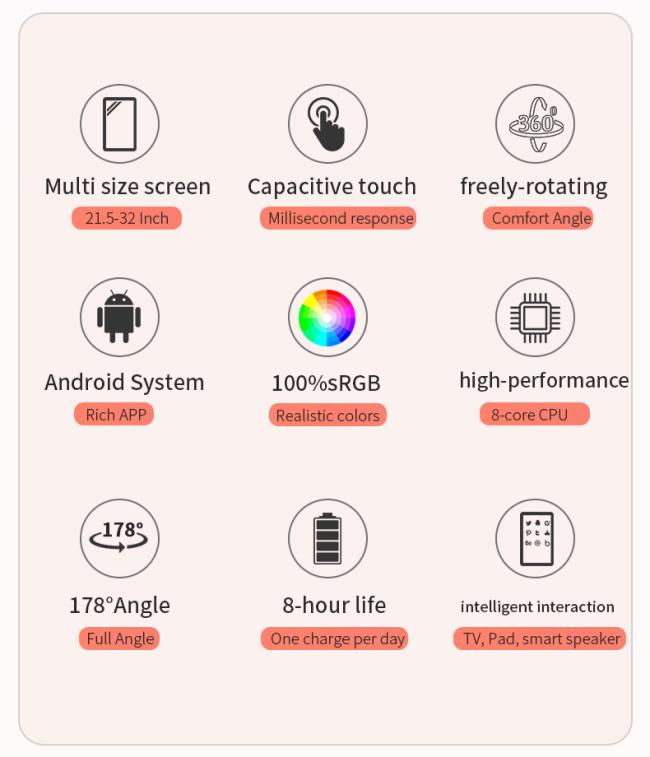 32 inch Capacitive Touch Portable TV, Ultra HD Experience,  Smart Portable TV, Companion Device