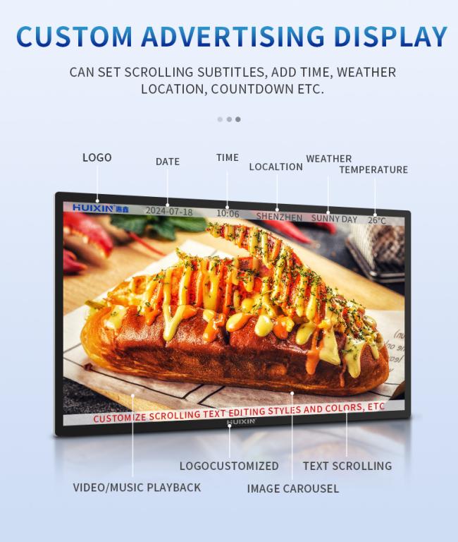 Android Advertising Player Cost-Effective Narrowcasting Wall Mount Digital Signage Display for Businesses & Retail Stores