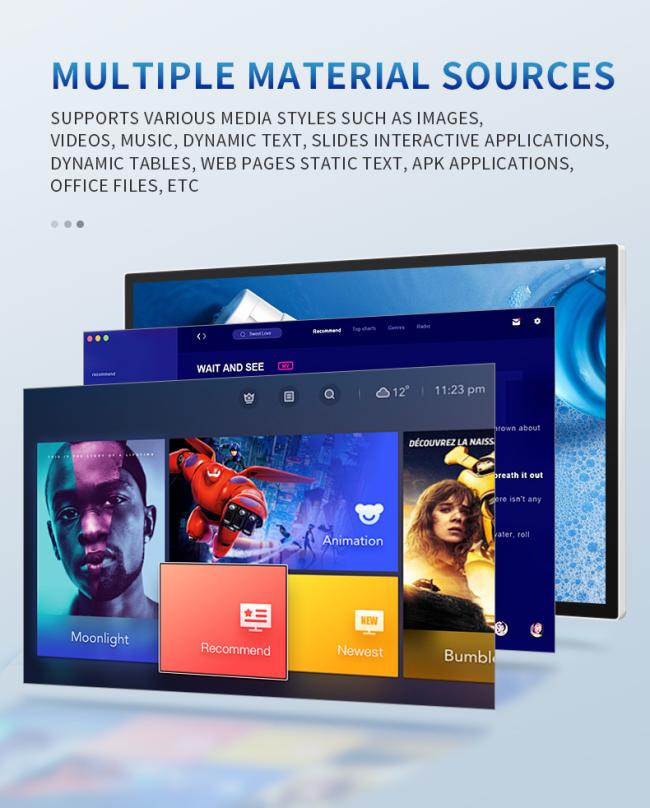 Android Advertising Player Cost-Effective Narrowcasting Wall Mount Digital Signage Display for Businesses & Retail Stores