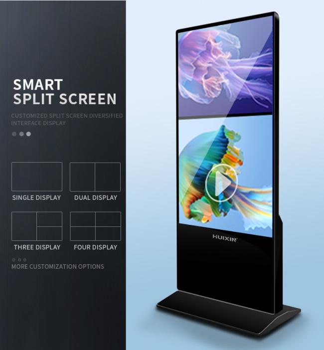Android-Based Customizable LCD Professional Advertising Display Floor-stand Digital Signage with Cloud-Based Content Management