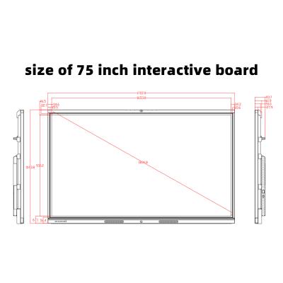China 75 Inch Smart Interactive Digital Teaching Board for School Electronic Science Education Children Whiteboard for sale