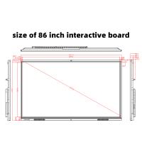 China 86-Inch Smart Board Teaching Electronic Touch Screen Digital Flat Panel Interact Interactive Whiteboard for School for sale
