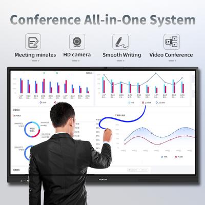 China Pizarra digital interactiva multitáctil de 98 pulgadas y 20 puntos con altavoces y micrófono integrados para videoconferencias en venta