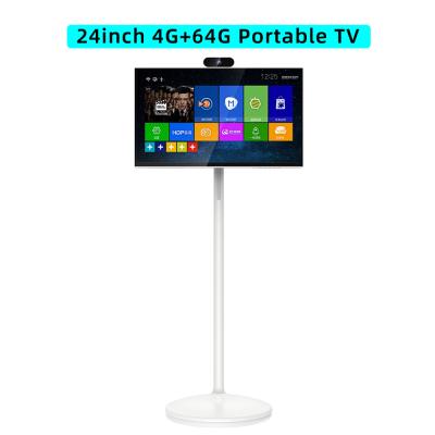 China 24 inch 4G+64G Capacitive Touch Portable TV, User-Friendly Interface, Great for Kids and Elders, Ultra-Thin Touchscreen Display on Stand for sale