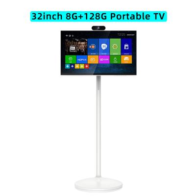 China 32 inch 8G+128G Portable TV, Ultra HD Experience, Battery-Powered Mobile Smart Screen - Rolling Display for Recipes & Workouts, Follow Me Screen for sale