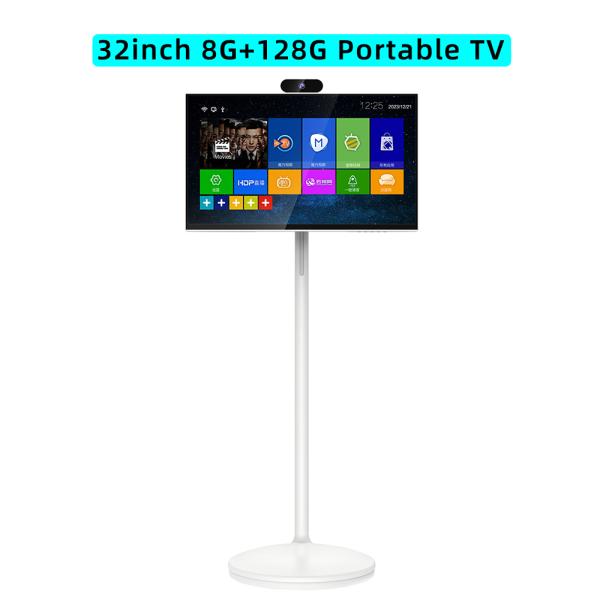 Quality 32 inch 8G+128G Portable TV, Ultra HD Experience, Battery-Powered Mobile Smart Screen - Rolling Display for Recipes & Workouts, Follow Me Screen for sale