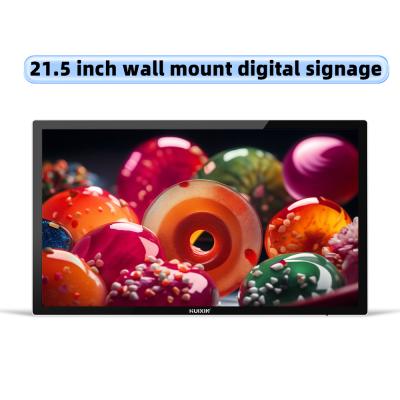 China 21.5 Inch Cost-Effective Narrowcasting Wall Mount Digital Signage Display for Business & Retail Stores and Shopping Malls for sale