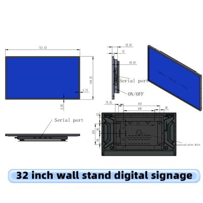 China 32-Inch Android Digital Signage LCD Display Remote-Controlled Wall-Mount Advertising Player for Shopping Malls, Vertical DOOH Digital Poster Display for sale