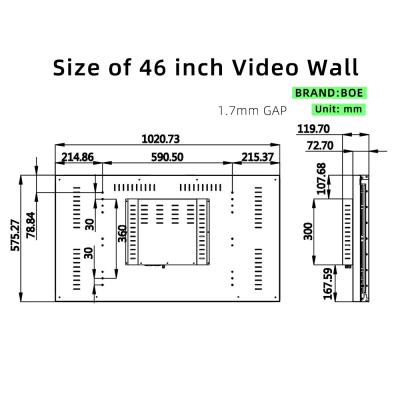 China 46 Inch BOE SCREEN BRAND 1.7mm Gap Multi Screen Video Wall Photo Self-Service Business Welcome Display Splicing Screen for sale