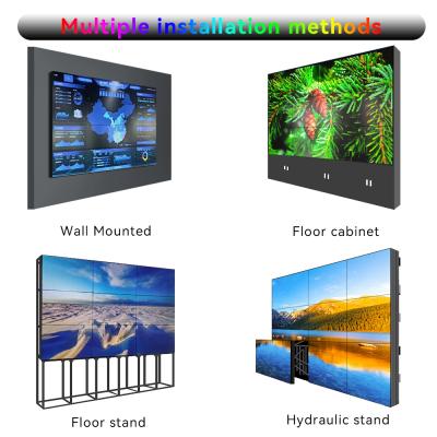 China 49 Inch CSOT TCL SCREEN 3.5mm Gap Professional Screen Advertising Video Wall Controller Board Led Display Poster Splicing Screen for Live Broadcast for sale