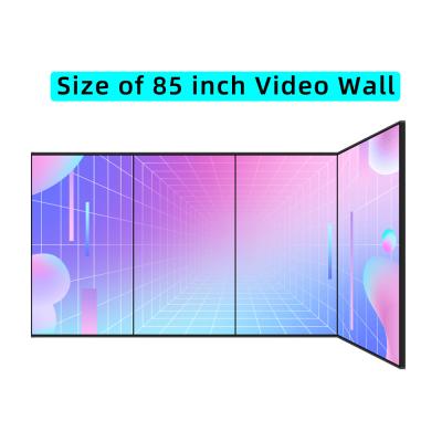 Cina Pannello LCD Video Wall a LED per interni da noleggio con schermo grande per stand espositivi e palcoscenici, con fessura ultra sottile da 1,5 cm da 85 pollici in vendita